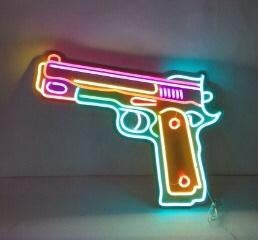 Gun Colorful Neon LED Sign – neon-cartel